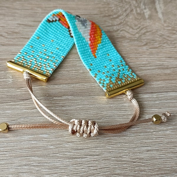 Beaded the FOX Loom Bracelet - Miyuki Delica Beading Animals Pattern PB ...