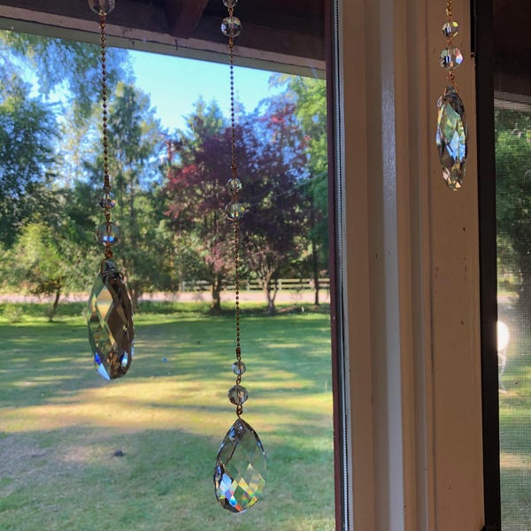 Elegant Long Unique Window Decoration Crystal Suncatcher Hanging ...