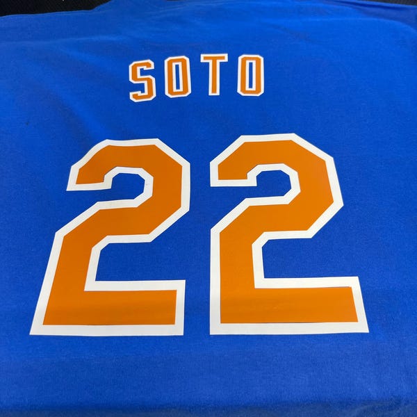 Juan Soto New York Mets 22 Jersey Number Name NYC Queens Baseball Vinyl ...