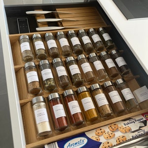 Gold Metallic Herbs and Spice Labels Custom List Waterproof Labels ...