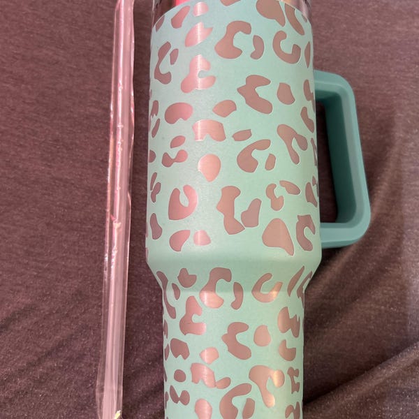 Rhinestone Heart 40oz Tumbler - Stainless Steel W/handle, Bling Dimond ...