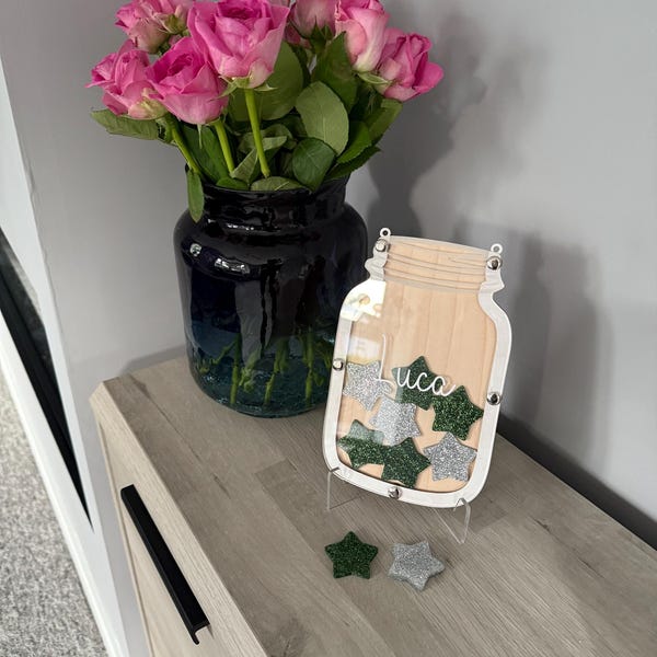 Daily to Do List for Kids in Blue, Sliding Tick List, Personalised ...