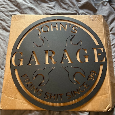 Personalized Garage Sign, Metal Sign for Garage, Custom Garage Sign ...