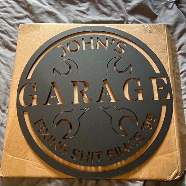 Personalized Garage Sign, Metal Sign for Garage, Custom Garage Sign ...