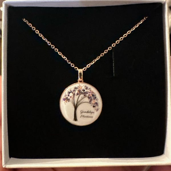 Hair Keepsake Jewelry "tree of Life" Disc Necklace, Pendant With Baby ...