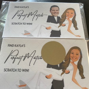 Bridal Shower Scratch off Game Perfect Match Personalized - Etsy