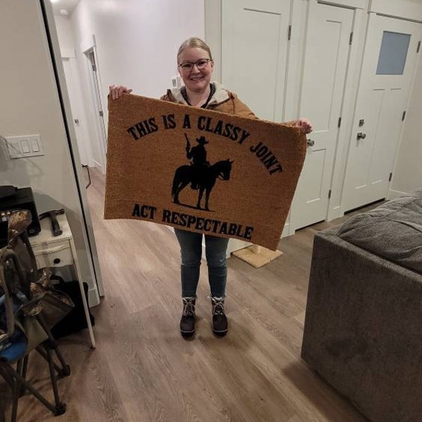 This is A Classy Joint Doormat, Western Style Doormat, Western Welcome ...