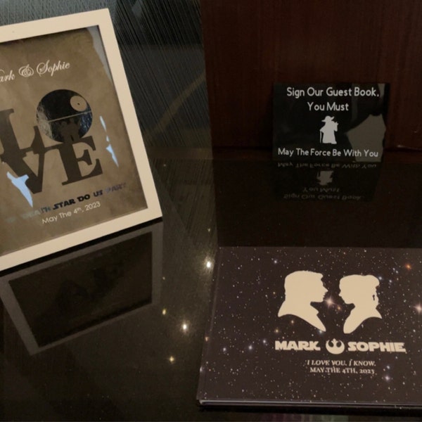 STAR WARS Wedding Guest Book, Personalised, Personalized, Guest Book ...