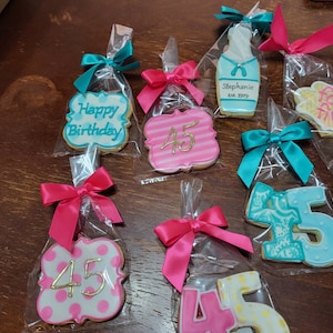 Custom Number Assortment Cookies Set of 6 Crunchy Shortbread Cookies ...