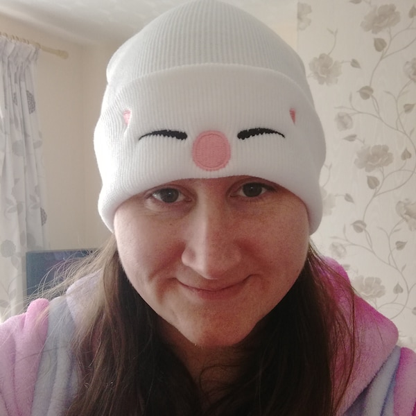 Moogle Beanie Embroidered Hat - Etsy