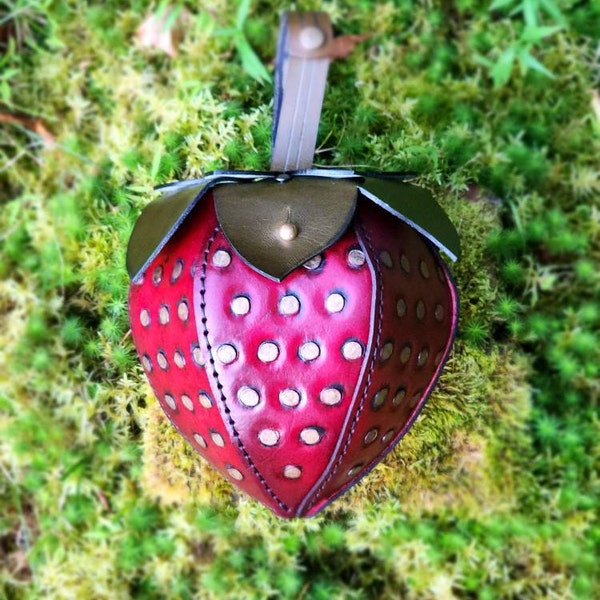 Digital Leather Strawberry Bag PATTERN - Nature Set - Etsy