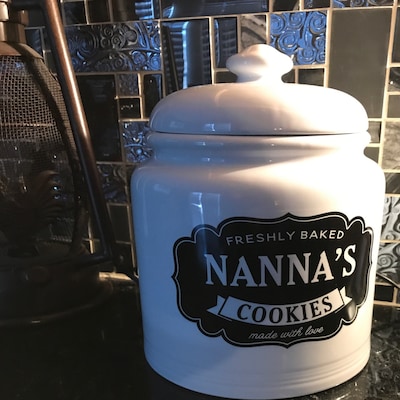 Personalized Farmhouse Ceramic Cookie Jar, Personalized Cookie Jar ...