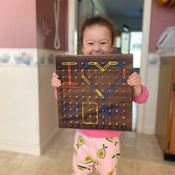 Multiplication Geoboard -- Hundred Board -- Wood Geoboard -- Natural ...