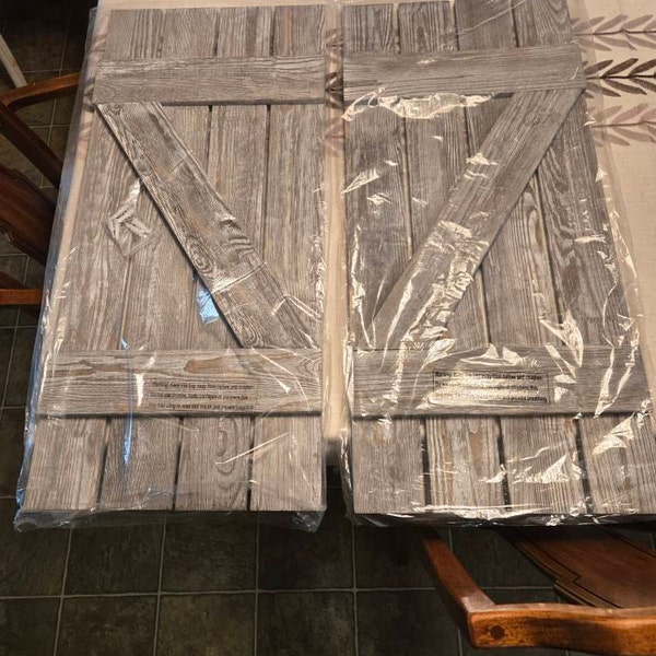 Decorative Shutters Set of 2 – Rustic Farmhouse Window Shutters With Z ...