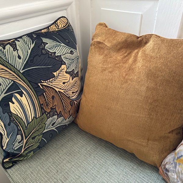 Small Cushion Cover Sanderson Bambi Cotton Floral Double Sided Piped ...