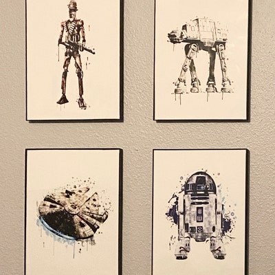 Star Wars Watercolor Print R2-D2 Printable Poster Star Wars Birthday ...