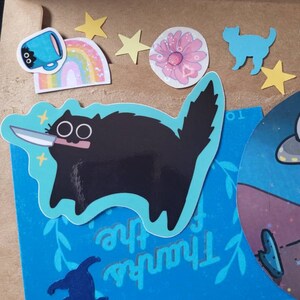 Danger Kitty Sticker / Cat Sticker / Vinyl Sticker / Journaling ...