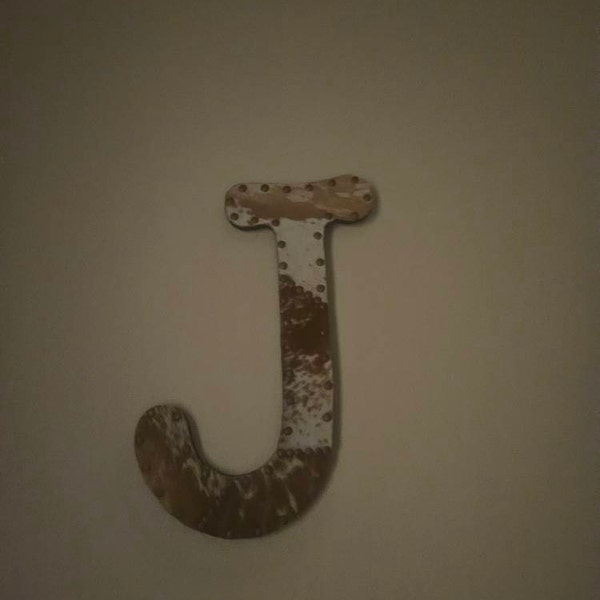 18”custom Handmade Rustic Western Cowhide Letters Home Decor Wall ...