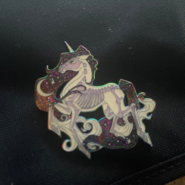 GRADE B Wicked Unicorn B Rainbow Metal Anodized Enamel Pin - Etsy