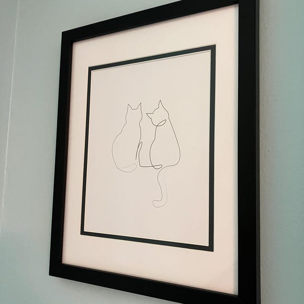 Funny Cat Wall Art | Retro Car Window Poster | Playful Animal Print ...