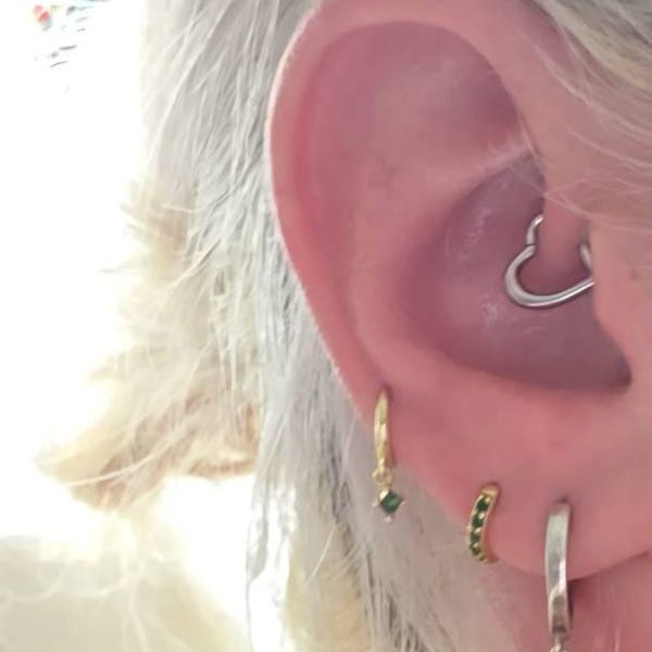 18G Hummingbird Cartilage Hoop Earring • Upper Helix Earring • Lower ...