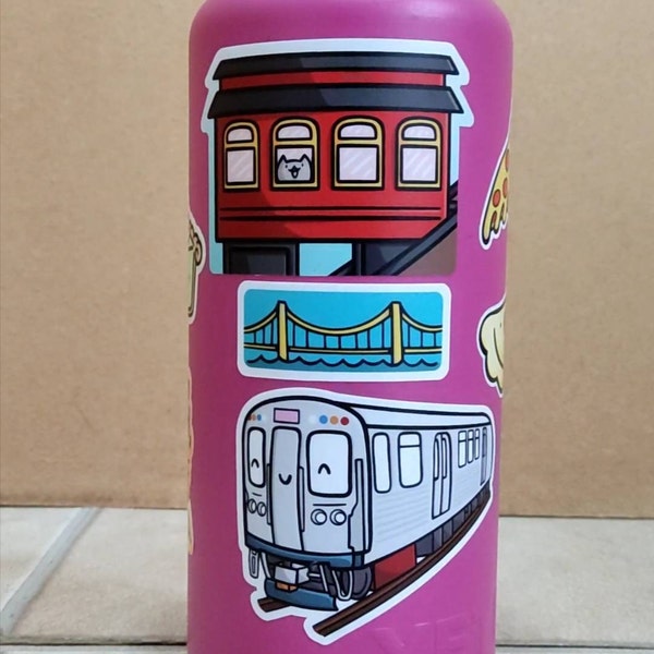Chicago Train Vinyl Sticker | Cute Chicago Sticker | the L Train ...