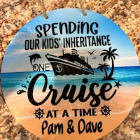 Cruise Ship Sign, Cruise Ship Personalized Door Sign, Cruise Trip Sign ...