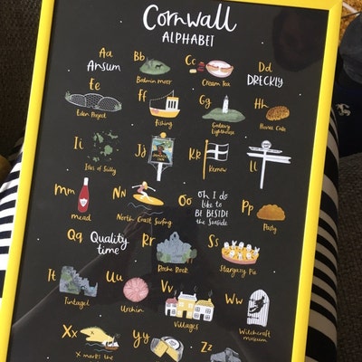 Cornwall Alphabet Print A-Z of Cornwall Cornish Art Print - Etsy UK