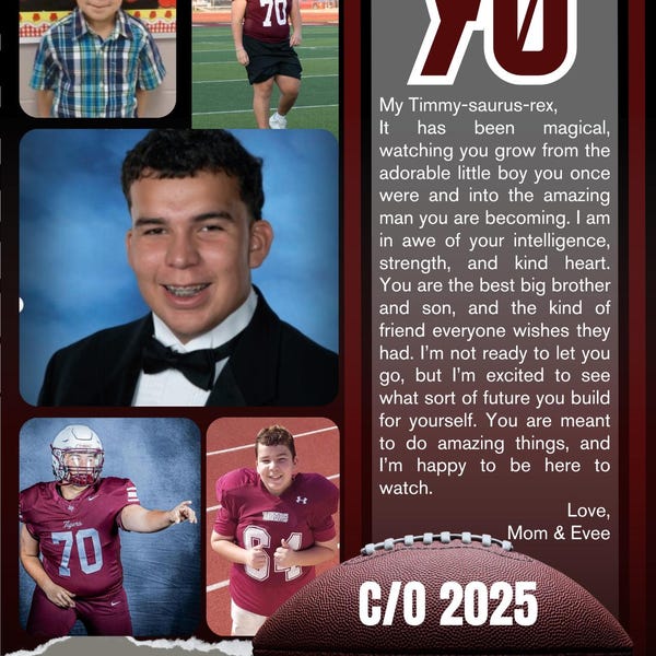 Template for Senior Yearbook or Program Ad - Full, Half, and Quarter ...