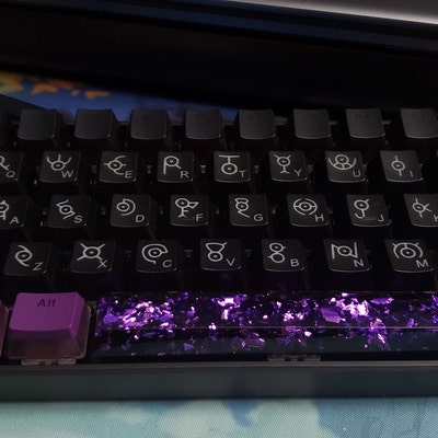 Black & Gold Keycaps More Sizes Artisan Glossy Arrow Keys, ESC 1u ...