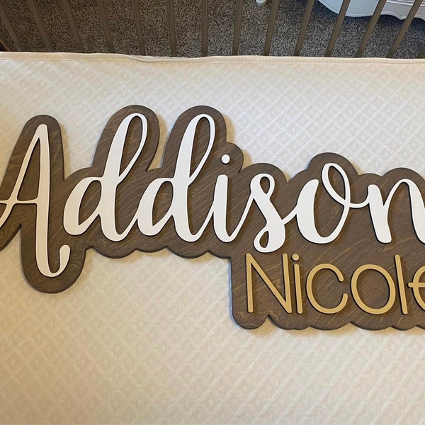 Personalized Name Sign, Boho Name Sign, Outline Name Sign, Name Sign ...