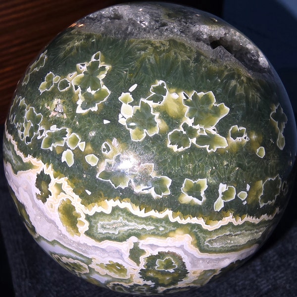 7th Vein Ocean Jasper Palm Stone - Etsy