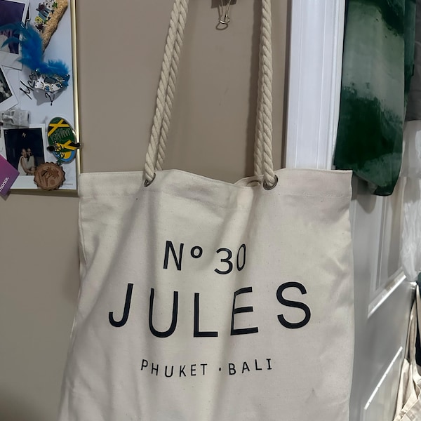 Custom Tote Bags, Beach Tote Bag, Personalized 4 Favorite Things Bag ...