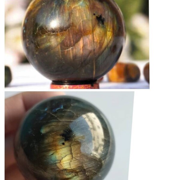 Blue Banded Agate Carnelian Sphere | 55MM | Large Polished Crystal ...