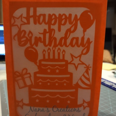 Personalized Birthday Card, SVG Cut File - Etsy