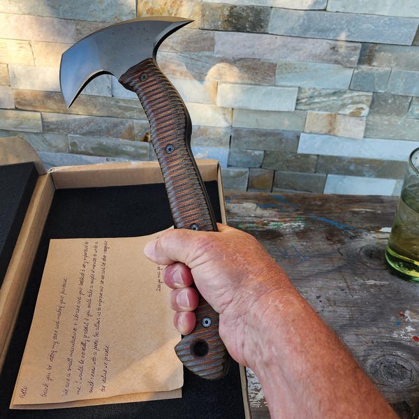 Double Blade Axe Handmade, Double Head Axe, Viking Long Axe, Two Handed ...