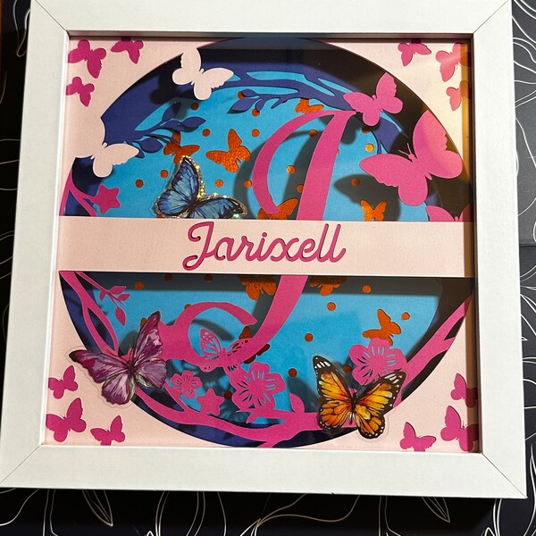 A-Z Alphabet Shadow Box Svg, Baby Monogram Svg, 3D Monogram Shadow Box ...