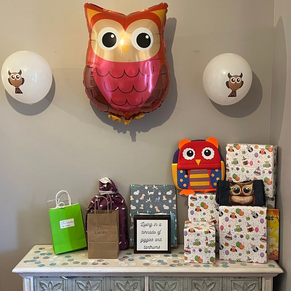 Jumbo 26" Woodland Owl, Wild One Birthday, Owl Themed Party, Owl ...
