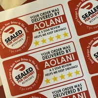 Personalized Doordash Themed Delivery 4x2 Sealed for Delivery Delivery ...