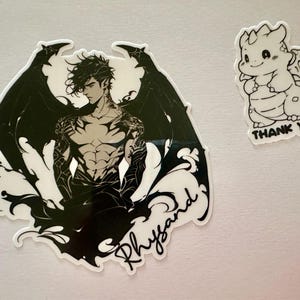 Cute Abraxos Wyvern Throne of Glass Sticker Smell the Flowers - Etsy