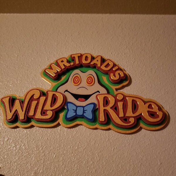 Disneylands Mr Toads Wild Ride Inspired Disney Sign - Etsy