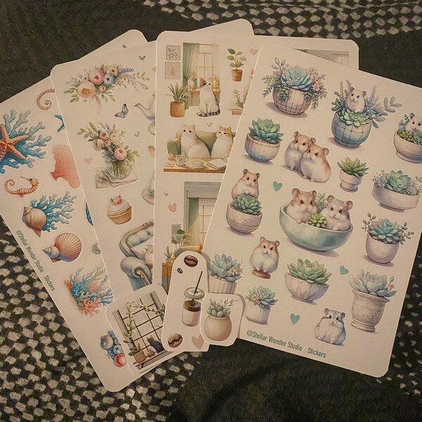 Sticker Sheet—rose Bird Haven: A Cottage Garden Where Roses Bloom and ...