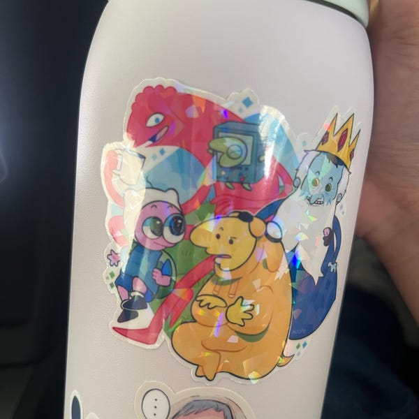 Smiling Friends & Adventure Time Crossover Holographic Sticker - Etsy