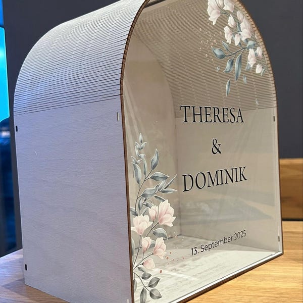 Custom Wedding Card Box, Boho Wedding Card Box With Slot, Personalized ...