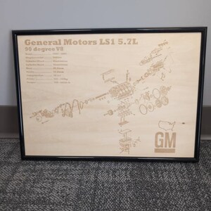 Nissan RB26DETT Engine Diagram Poster Laser Engraved Nissan Skyline ...