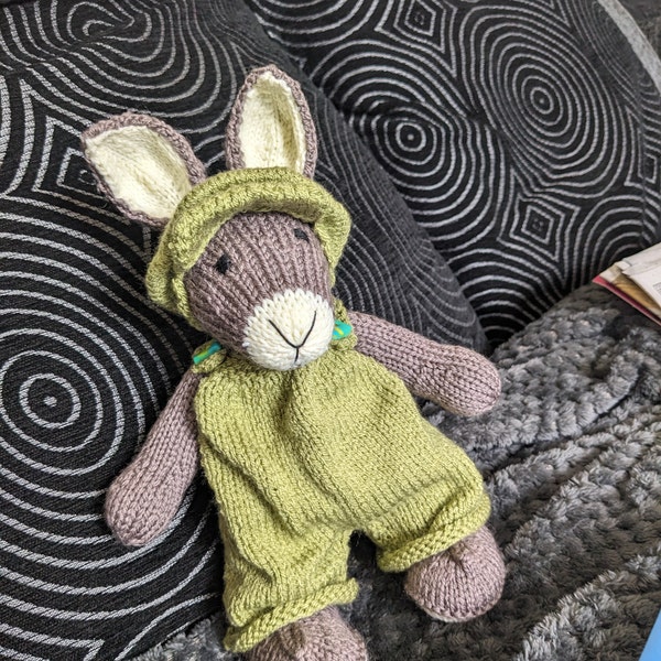 Elderberry Bunny PDF Knitting Pattern Download - Knitted Flat - Written ...
