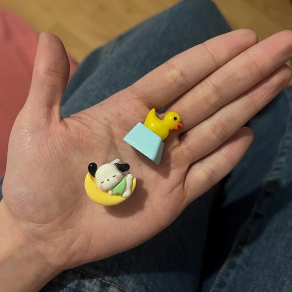 Kawaii Duck Character Keycaps, Goose Keycap, Animal Keycaps, Cute ...