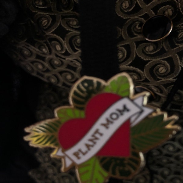 Plant Mom Hard Enamel Pin in a Mom Tattoo Style - Etsy Canada