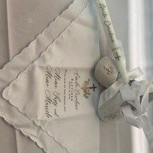 Baptism Handkerchief Gift for Christening, Christian Confirmation Gift ...