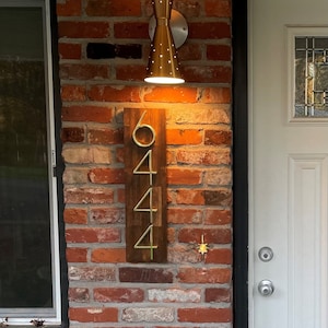 Address Plaque Vertical Vertical House Numbers Modern House | Etsy
